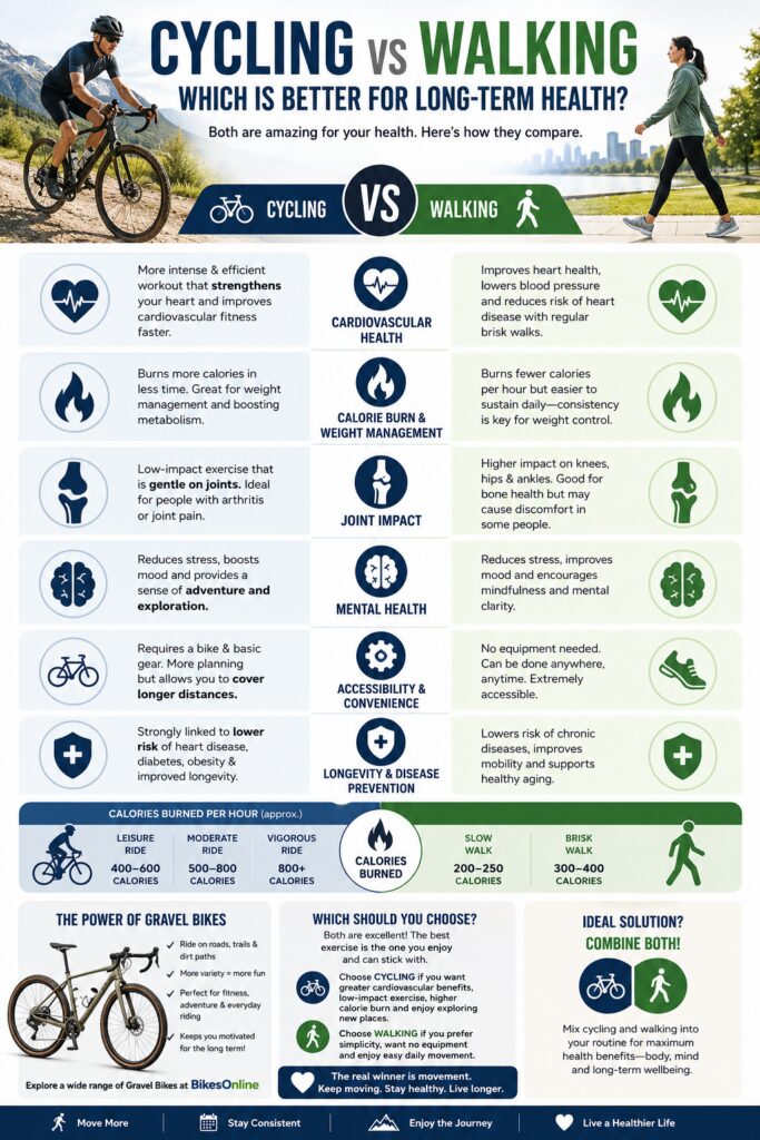 Cycling vs Walking: Which Is Better for Long-Term Health? - Impact Wealth